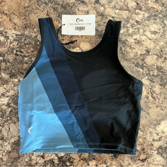 Zyia Active | Tops | Zyia Active Shades Of Blue Block Luxe 2 N Tank ...